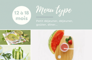 Menu type pour la semaine de bébé de 12 à 18 mois | Cuisine de bébé